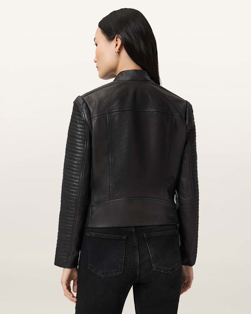 Raul Leather Biker Jacket Black | ALLSAINTS US
